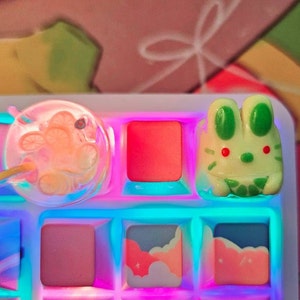 Sparkly Watermelon Pudding Artisan Resin Keycaps, Cute ESC Keys for ...