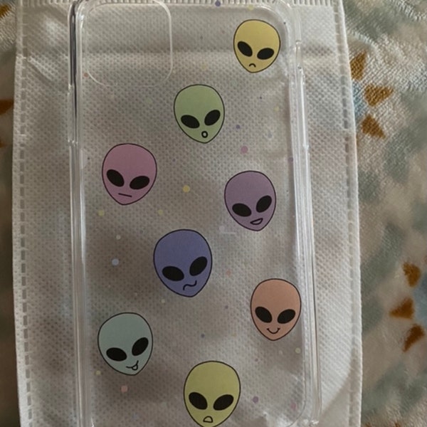 Pastel Alien Phone Case for iPhone 17 16 15 14 13 7 8 SE 2022 S26 S25 ...