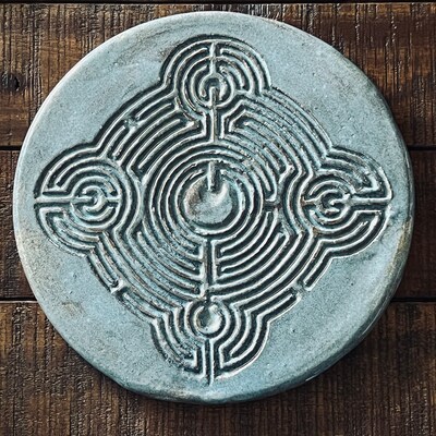 Ceramic Greek Finger Labyrinth Meditation Prayer Art Stress - Etsy