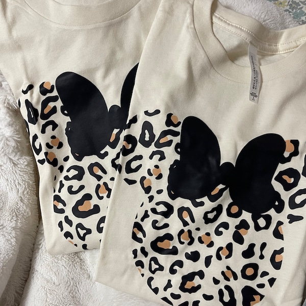 Leopard Print Minnie Shirt, Animal Kingdom Shirt, Women's Disney Shirt ...