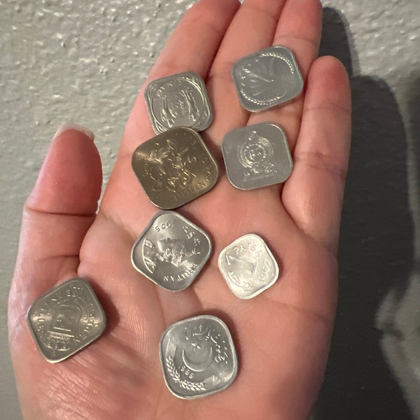 RARE Square World Coins—5 or 10 Unique Piece Sets! - Etsy