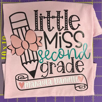 Back to School, Little Miss 2nd Grade SVG, School Cut File, School ...