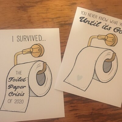 Social Distancing Card, Funny Toilet Paper Card, I Miss You Card - Etsy