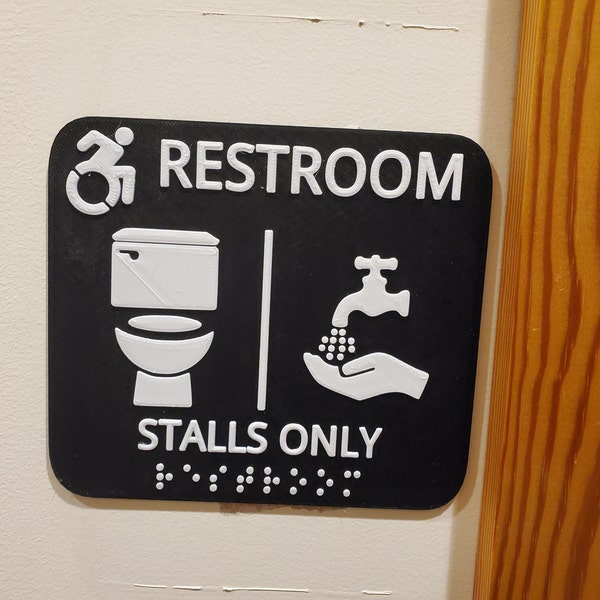 HUMANS Bathroom Sign 3D Printed Gender Neutral Restroom - Etsy