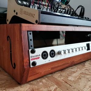 Angled Wood Desktop Audio Rack - Studio Furniture, Ventilated Design - Etsy