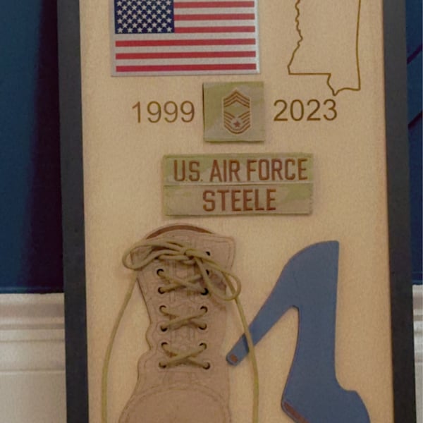 3D Wooden Engraved Military/ Veteran/ Fallen Soldier Sign - Etsy
