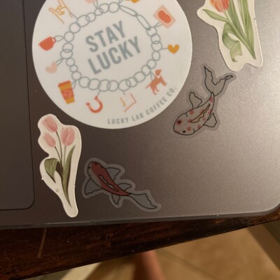 Koi Fish Sticker Sheet Clear Koi Fish Lotus Flowers Lily Pads Stickers ...