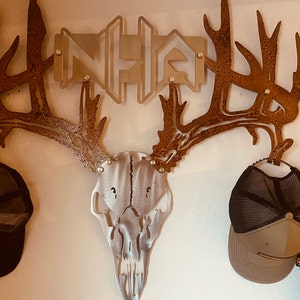 Metal Deer Skull Bow Rack With Custom Name Plate or Logo - Etsy