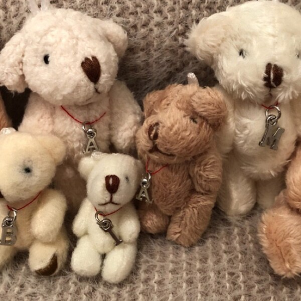 Mini Light Brown Plush Teddy Bear Dollhouse Accessory Toy Craft Decor ...