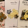 Mini Bee Pin, Tiny Gold Hard Enamel Honeybee Lapel Pin Badge, Nature ...