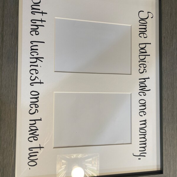 Two Mommies Photo Gift, Double Photo Mat for New Moms, Lesbian Mom Baby ...