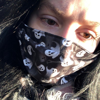 Witchy Goth Face Mask Machine Washable Witch Halloween - Etsy