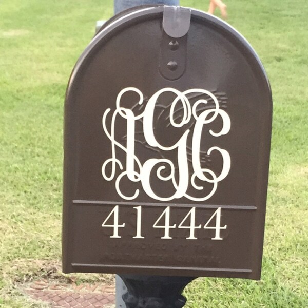 Mailbox Vinyl Decal | Custom | Personalized | Monogram | Address ...
