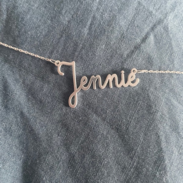 Custom Name Necklace, 18K Gold Plated Name Necklace, Personalized Name ...