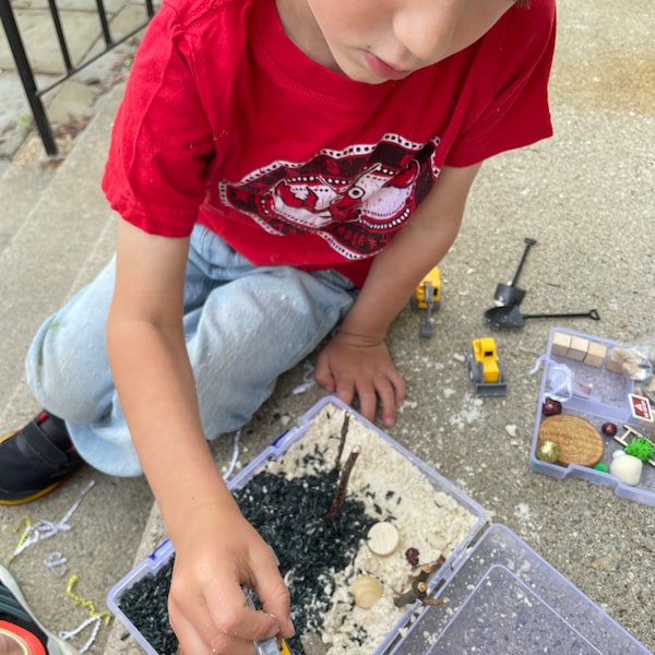 Dinosaurs Magic Play-dou Box, Sensory Bin Sensory Kit, Busy Box ...