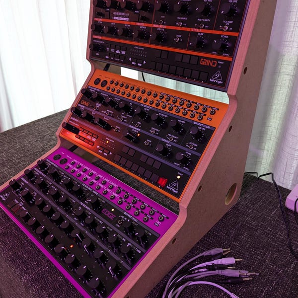 Behringer Crave, Edge & Spice - MDF Triple Stand From Synths and Wood ...