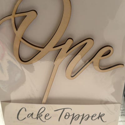 Calligraphy One First Birthday Cake Topper / Toddler Birthday Cake ...