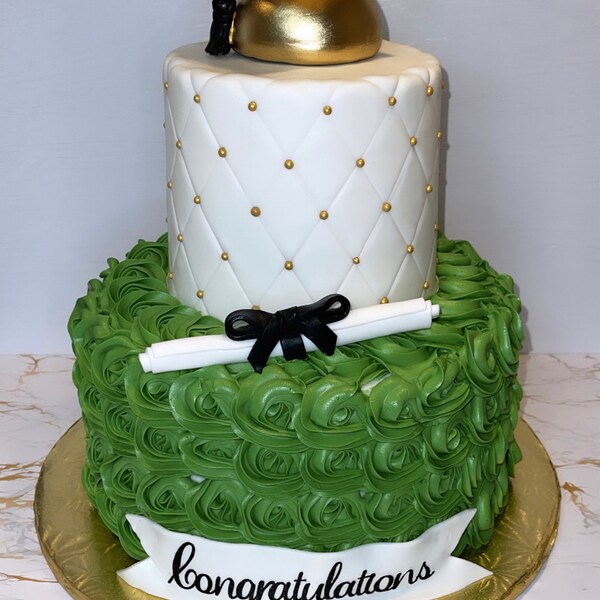 Graduation Cake Topper, Fondant Graduation Cap, Congratulations Banner ...