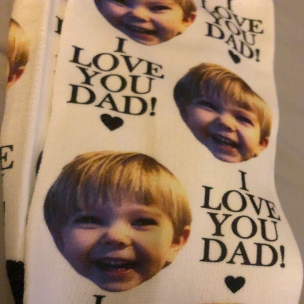 Father's Day Custom Photo Socks, Father's Day Socks, Dad Socks ...