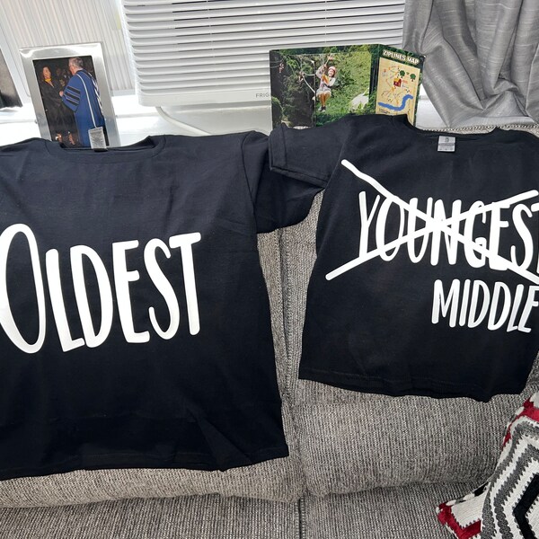 Funny Family Bundle Svg, Oldest, Middle, Youngest, Svg, Png Files for ...