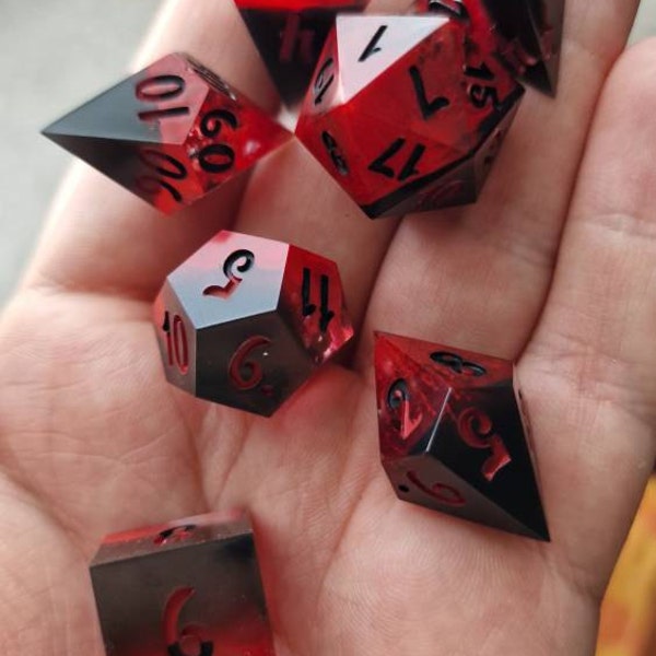 5d10 VAMPIRE BLOOD Dice Handmade Resin Single or Sets Made in Italy ...