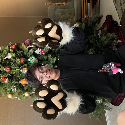 Black Fur Arm Sleeves Fursuit Partial Furry Sleeves Fursuit Arm Sleeves ...