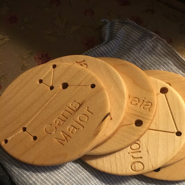 Wooden Constellation Coins - Etsy