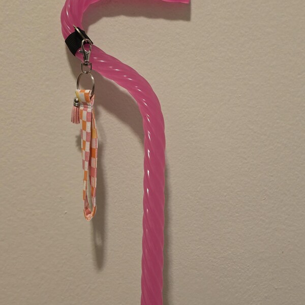 Teal Key Fob Wristlet Keychain Tassels Lobster Claw Clipper Floral Lama ...