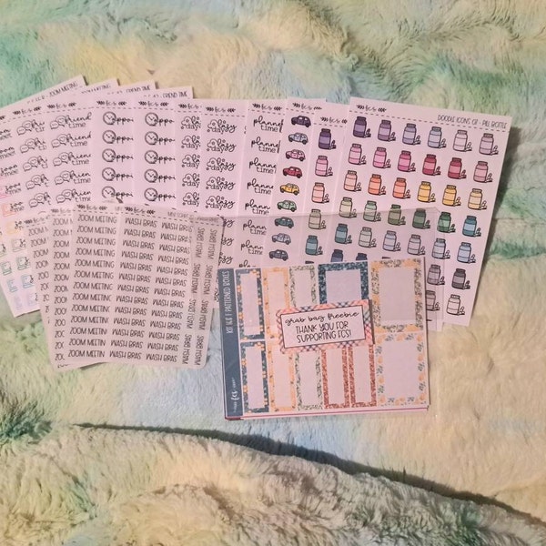 DOODLES-11 STICKY NOTE Doodle Planner Stickers - Etsy