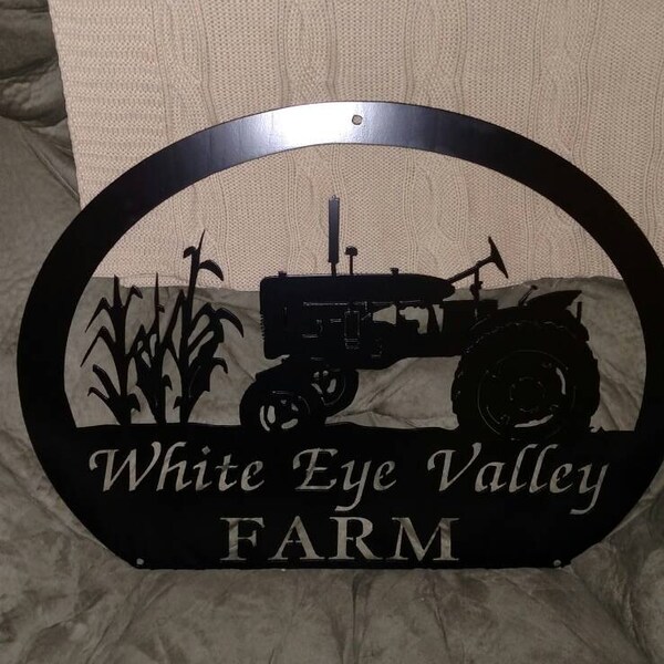 Metal Farm Sign,tractor Corn Stalks Sign - Etsy