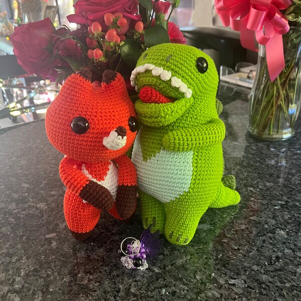 Crochet Amigurumi Knitted Plushies Simulation Purple Pink Yellow ...