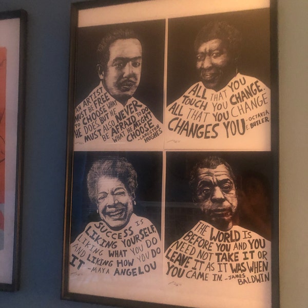 Langston Hughes - Author Portrait & Quote - 12x16 Art Print for ...