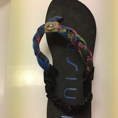 Black Flip Flop Back Straps / Shoe Accessories Adults and Children for ...