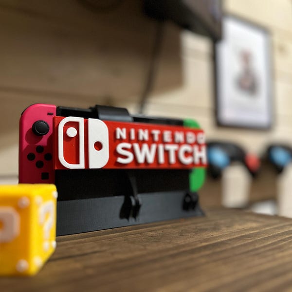 Nintendo Switch Video Game Logo Sign 7.5in (3D Printed, Man Cave, Game ...