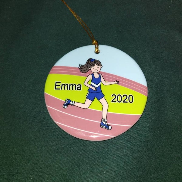 Running / Track Girl Personalized Christmas Ornament - Your Choice of ...