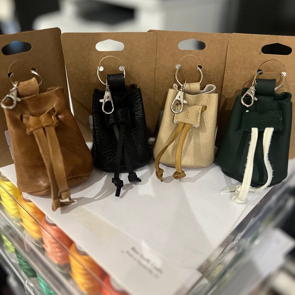 Leather Micro Drawstring Pouch Pattern. Template, DIY PDF Download With ...