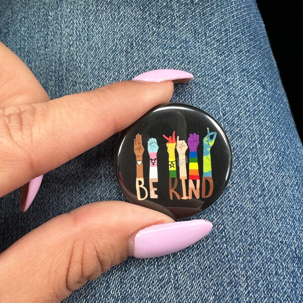Be Kind Sign Language, Be Kind Sing Language Button Magnet, Trans Be ...