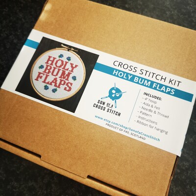 Holy Bum Flaps Cross Stitch Kit - Etsy UK