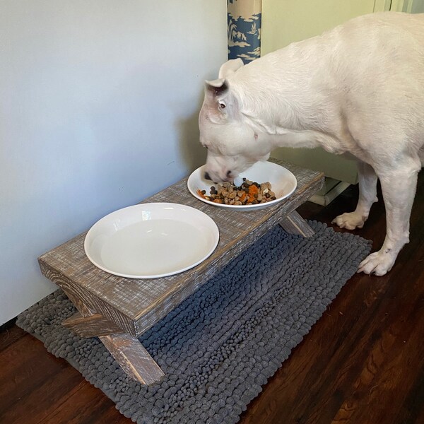 Dog Bowl, Dog Bowl Stand, Raised Dog Bowl Feeder, Farm Table, Raised ...