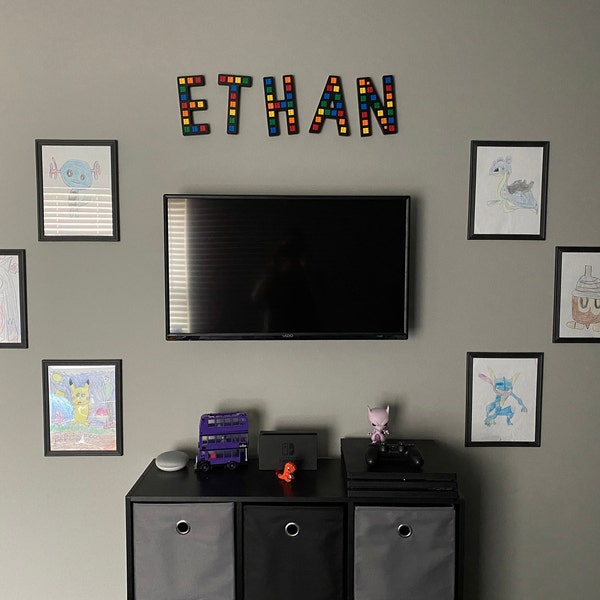 Black "brick Script" Wall Letters, Embedded With Real Bricks. - Etsy