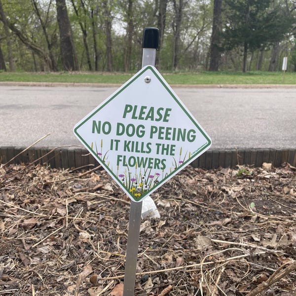 Potty Area Sign - off Leash Area Yard Exterior Rust Free Aluminum Dog ...