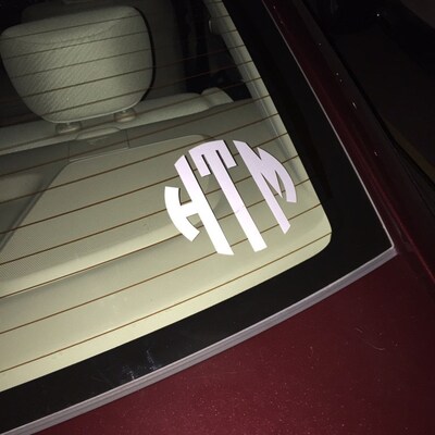 5 Inch Monogram Decal, Custom Vinyl Decal, Monogram Car Sticker, Laptop ...