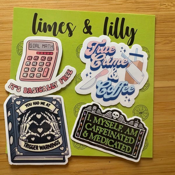 ANY 5 Stickers of Your Choice, Sticker Pack, Sticker Bundle, Book ...