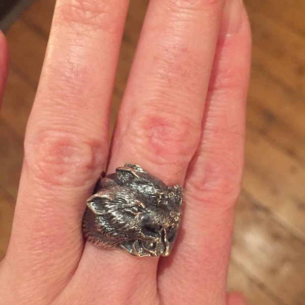 Wolf Pack: A Sterling Silver Wolf Ring Inspired by Fenrir From Norse ...