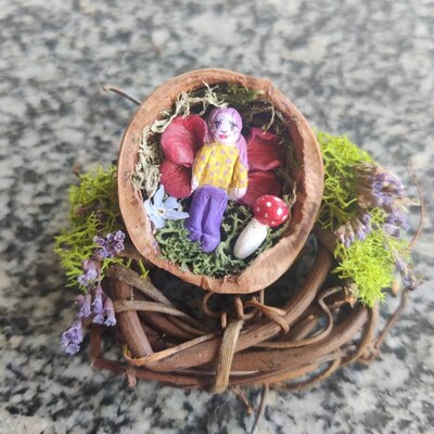 Walnut Shell Miniature Wren Unique Cottagecore Decoration Versatile ...