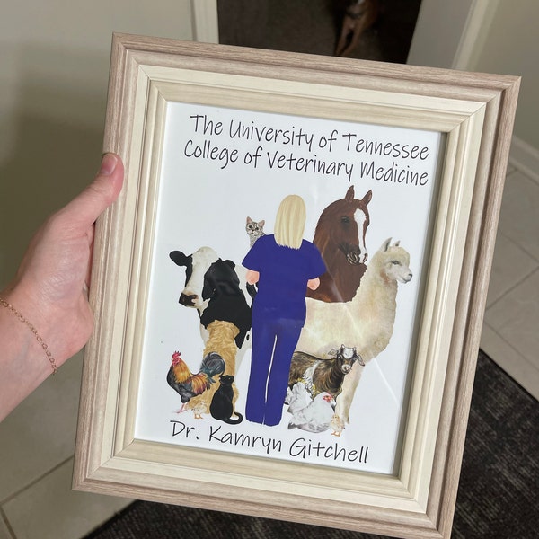 Veterinary Graduation Gift Custom Veterinary Prints Personalized ...
