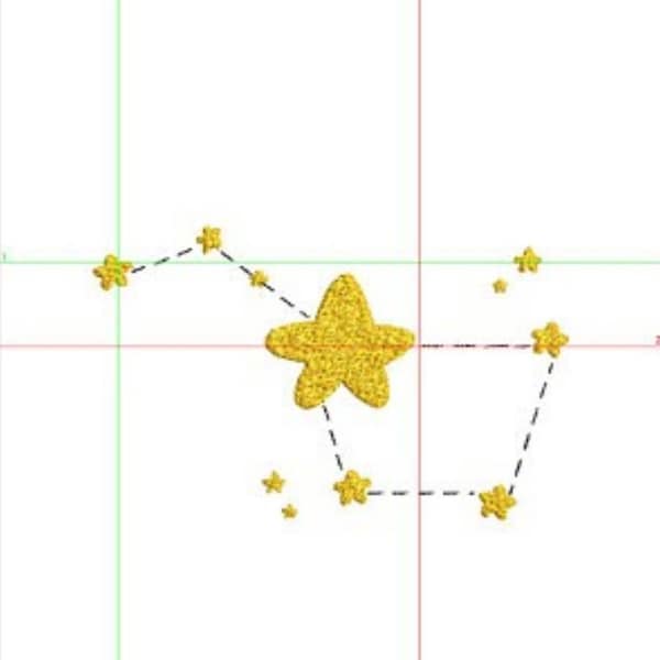 I'm a Star Machine Embroidery Design, the Big Dipper Pattern, Smiling ...