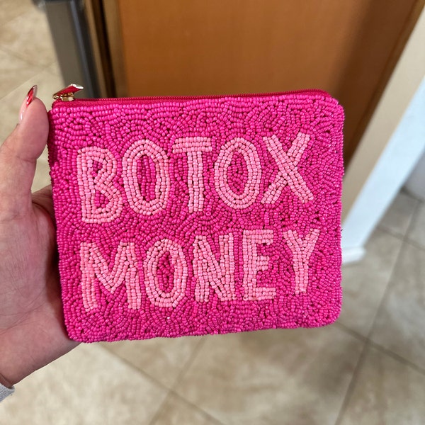 XL Handmade Beaded Coin Pouch, Bead Coin Purse, Funny Coin Purse, Cool ...