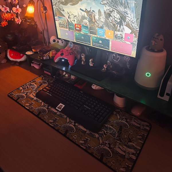 Wooden Double Monitor Stand With Drawer, Dual Computer Laptop Monitors ...
