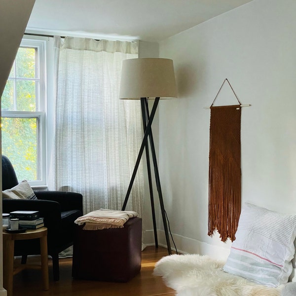 Tall Rustic Fiber Art Arch Jute Wall Hanging, Rope Arch Sculpture, Tall ...